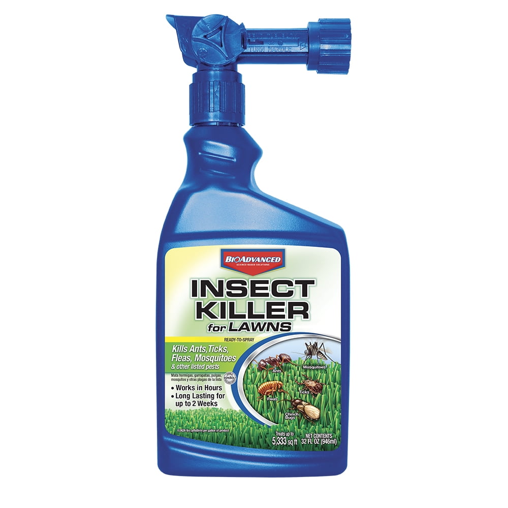 BioAdvanced Insect Killer for Lawns, Ready-to-Spray, 32oz, 5,333 sqft ...