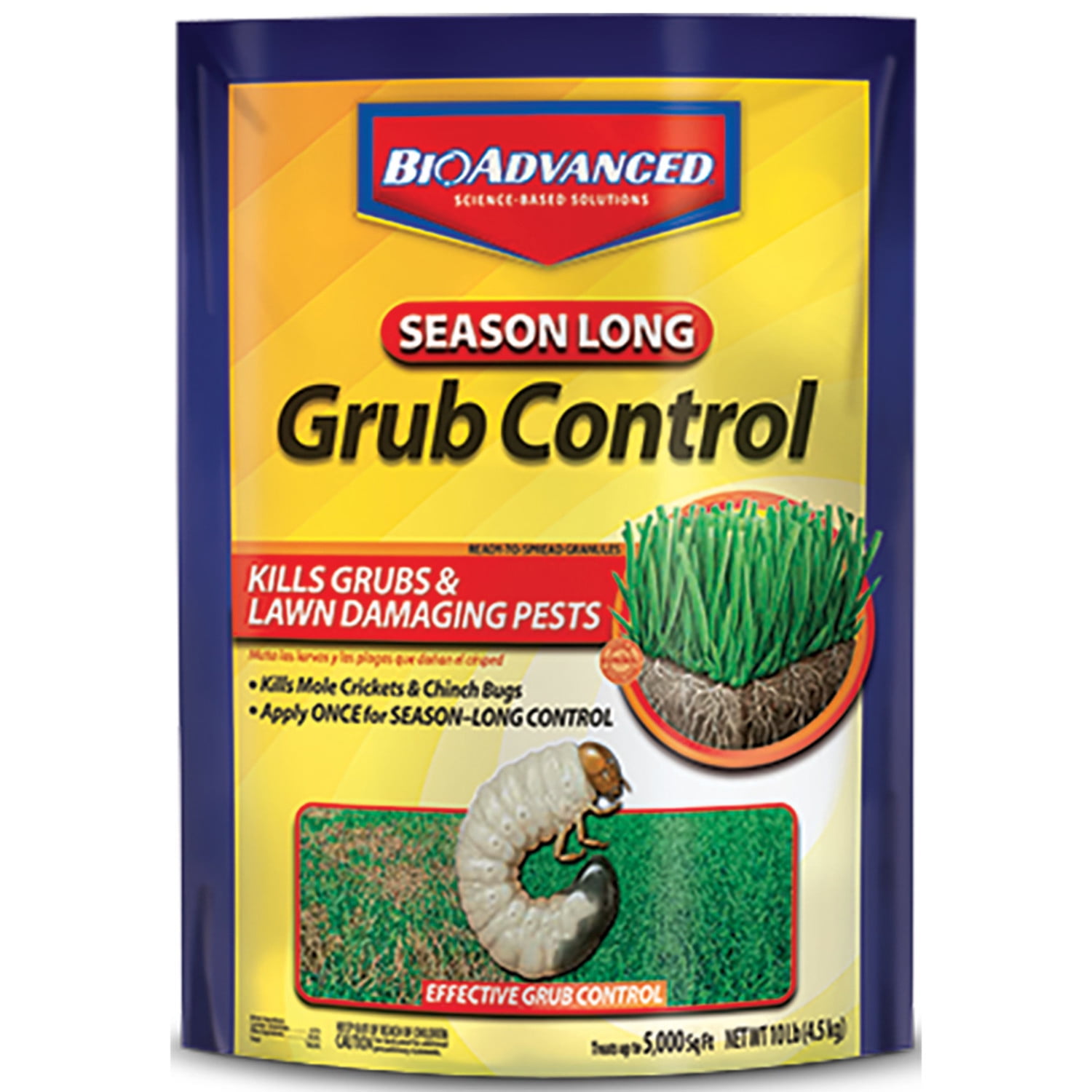 BioAdvanced Season Long Grub Control, Ready-to-Spread Granules, 10 LB ...