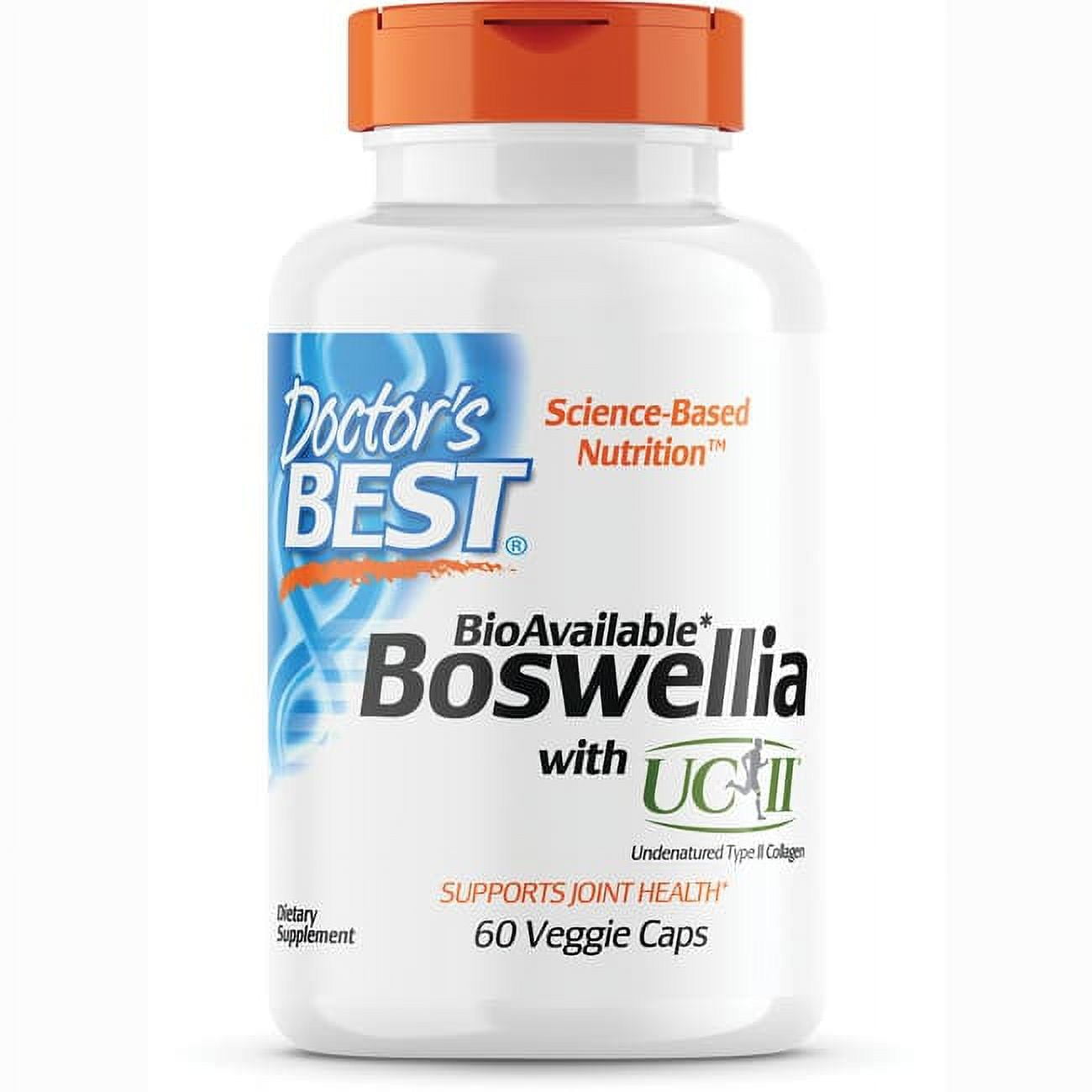 Doctor's Best Bioavailable Boswellia with Uc-Ii 60 Veg Caps - Walmart ...