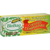 BioBag Compostable Small Kitchen Food Scrap Bags, Biodisposable, 3 ...