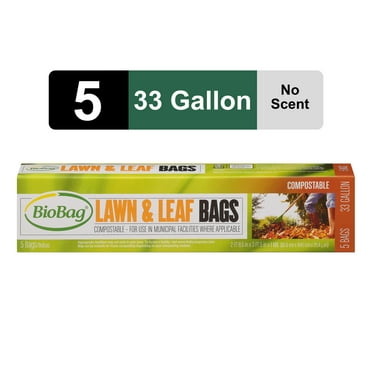 The Home Depot 30 Gal Paper Lawn and Leaf Bags, 5 Pack, for Gardening ...