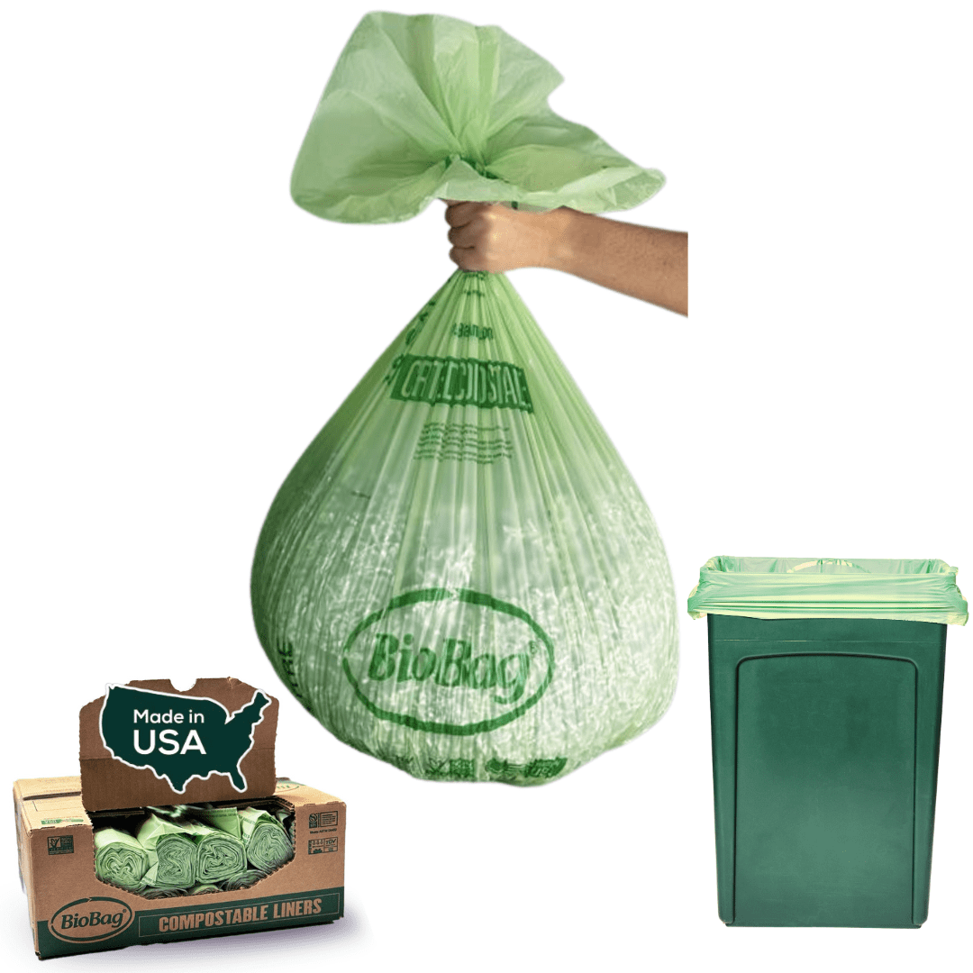 BioBag The Original Compostable Food Scrap Commercial Gallon Bags, 100% ...