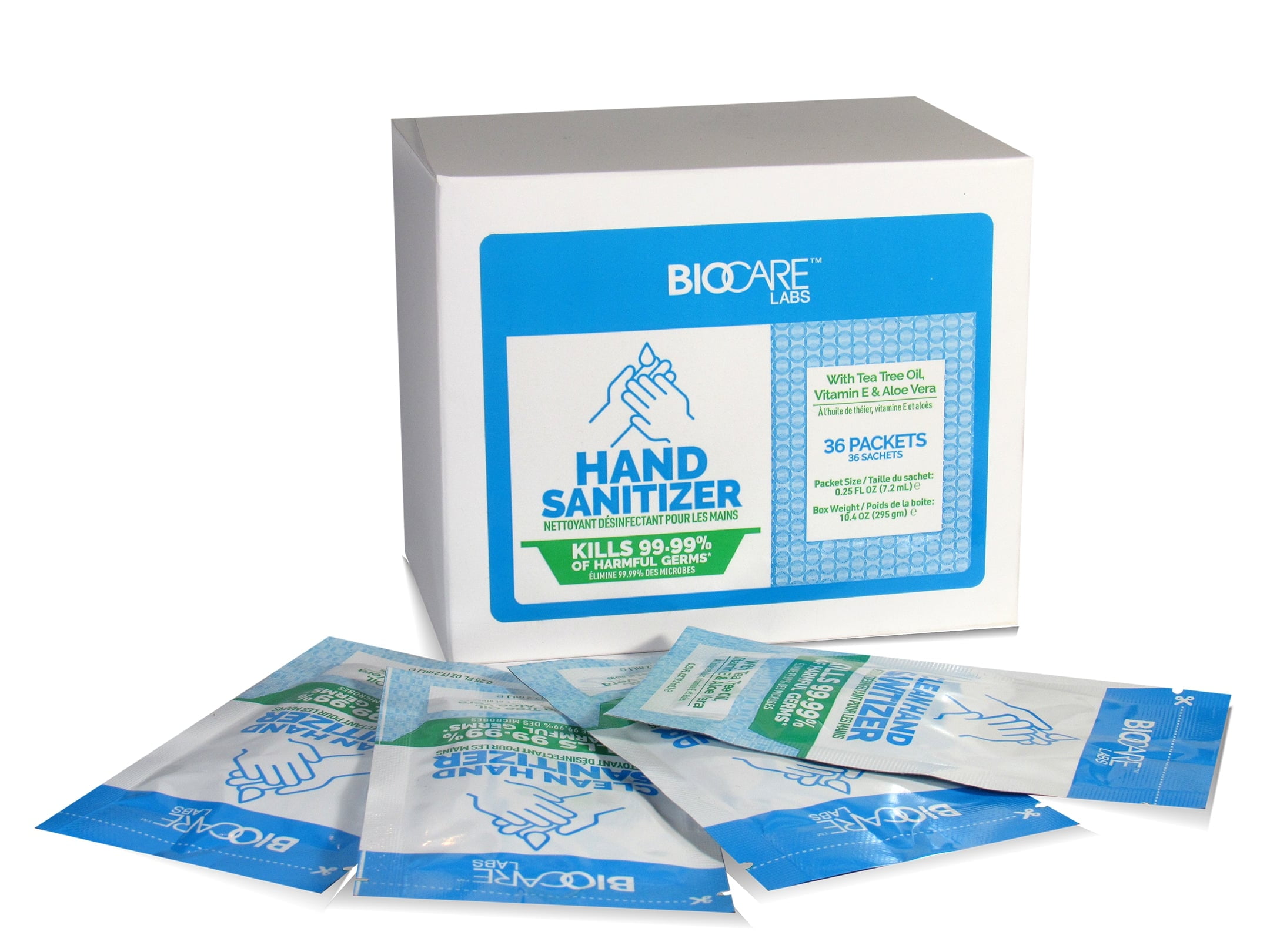 BioCare Labs Hand Sanitizer with Aloe, Vitamin E & Tea Tree Oil - 36 ...