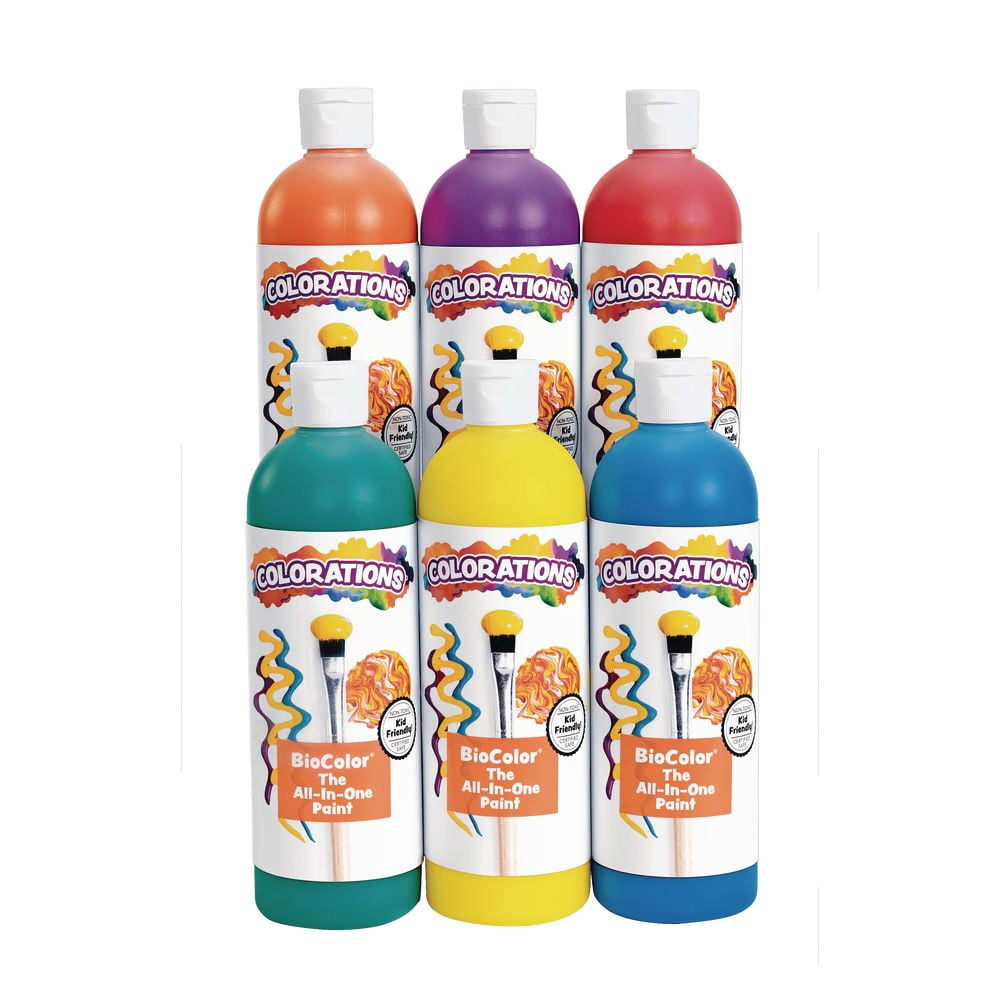 BioColor Paint by Colorations 16 oz. Rainbow - 6 Pack - Walmart.com