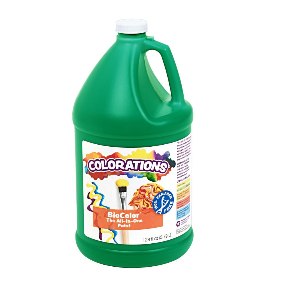 Colorations Paraben-Free BioColor Paint- Green, 1 Gallon - Walmart.com