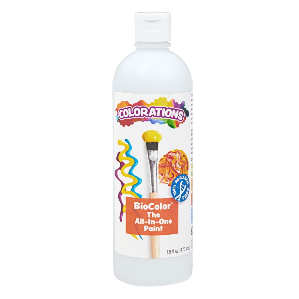 Colorations Paraben-Free BioColor Paint- White, 16 oz. - Walmart.com