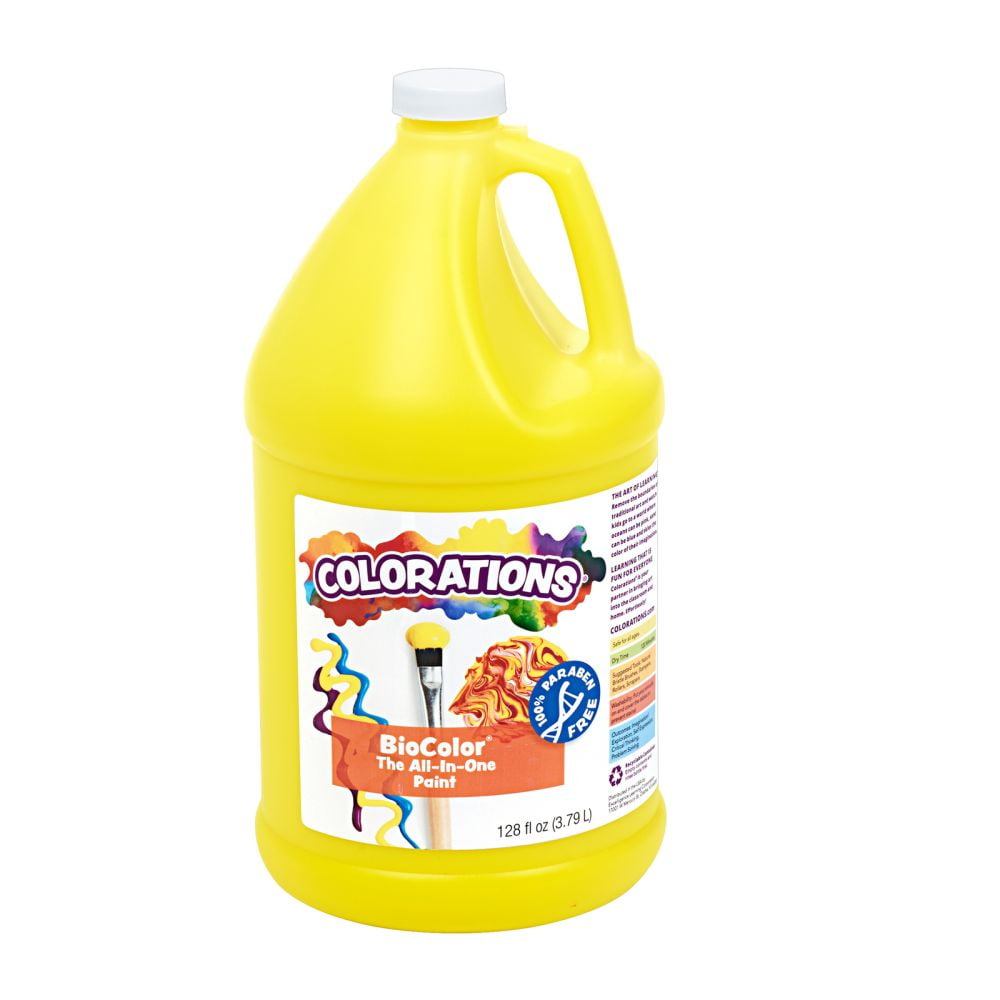 Colorations Paraben-Free BioColor Paint- Yellow, 1 Gallon - Walmart.com