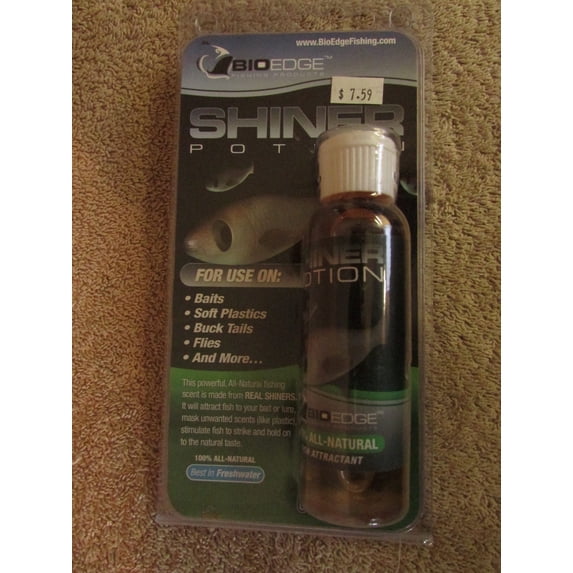BioEdge Shiner Potion - Use on Baits, Soft Plastics, Buck Tails, Flies ...