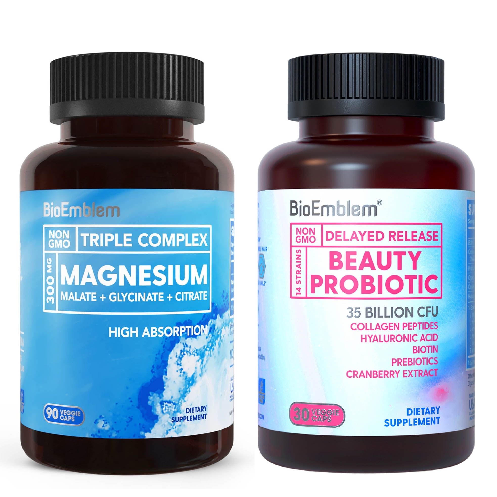 BioEmblem Magnesium Glycinate, Malate, Citrate Complex and Beauty ...