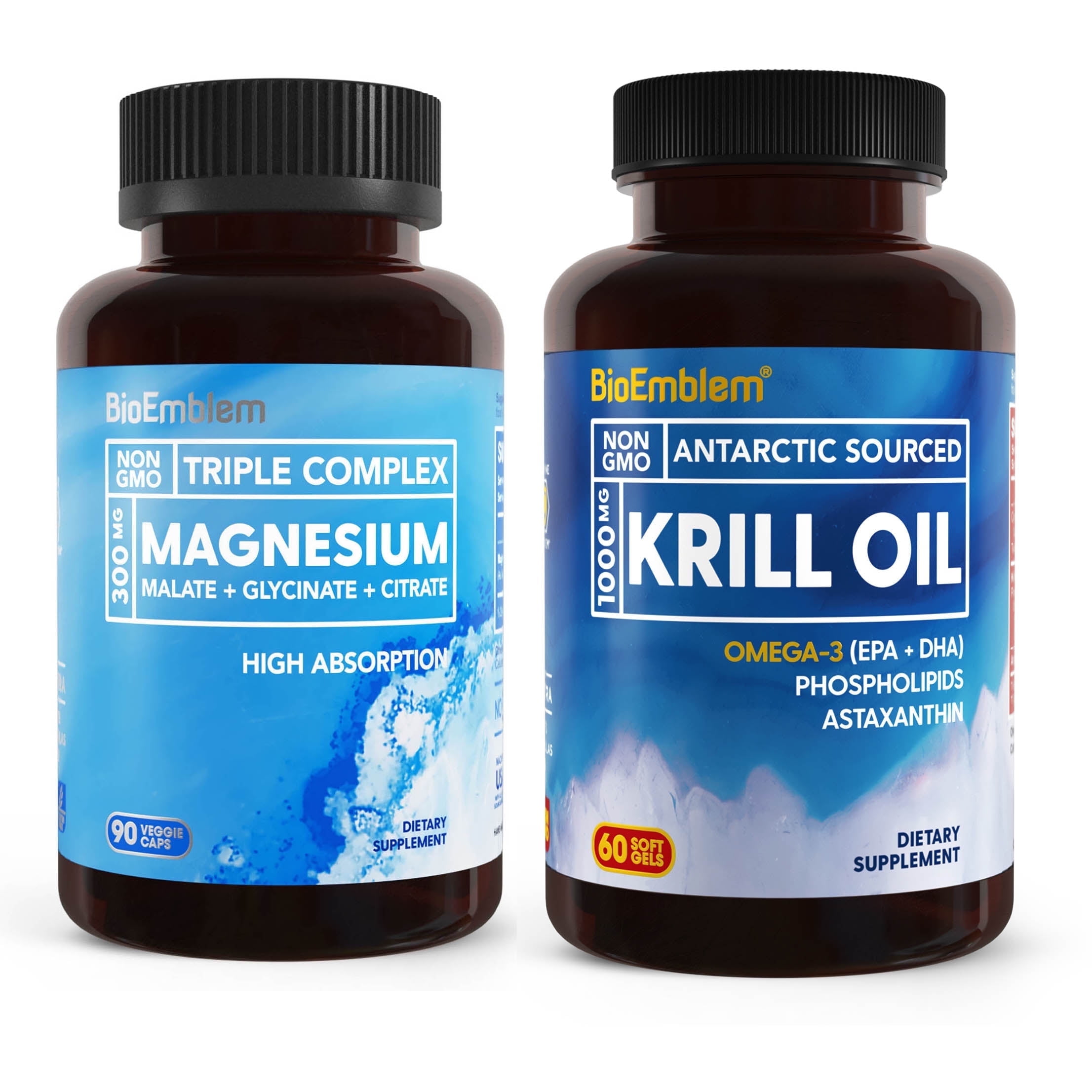 BioEmblem Triple Magnesium Complex with Antarctic Krill Oil for Brain ...