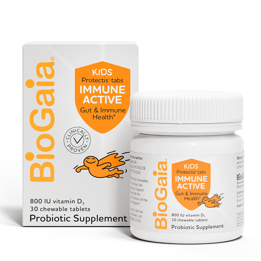 BioGaia Protectis Kids, Immune Active, Tasty Orange, 30 Probiotic ...