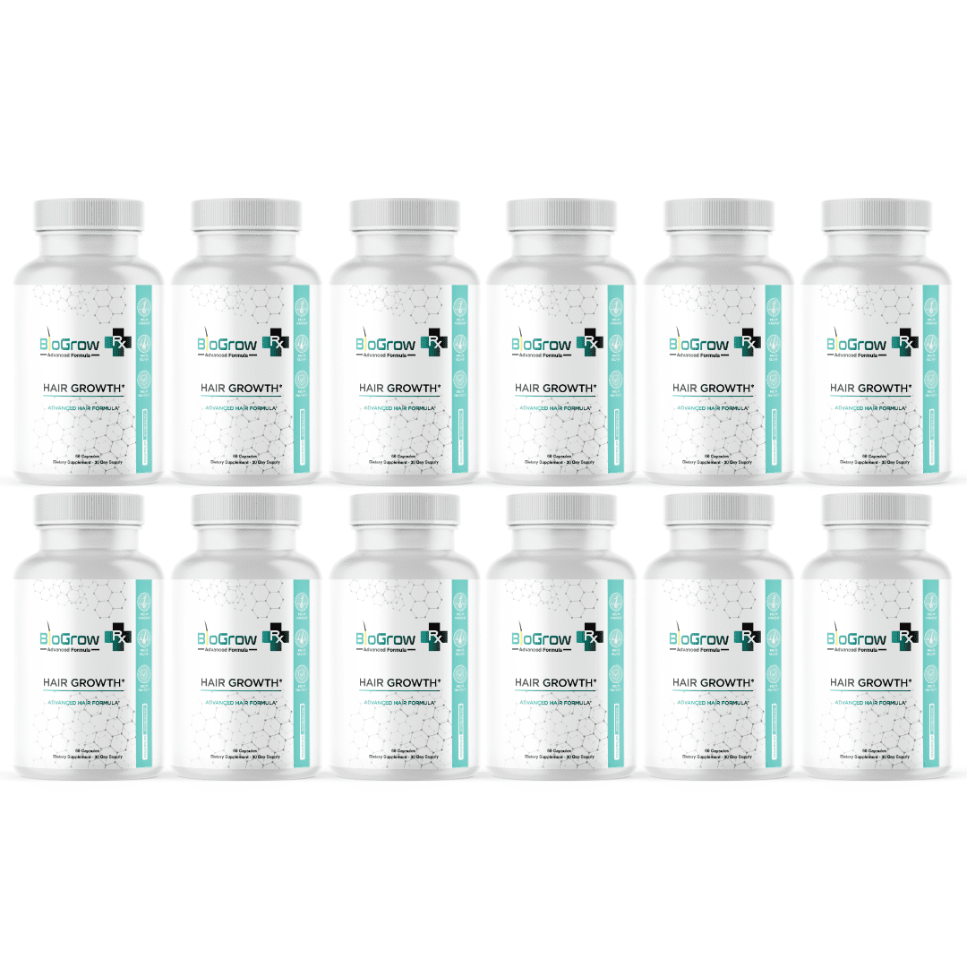 BioGrow Advanced Formula Hair Growth Advanced Formula 60 Capsules - 12 ...