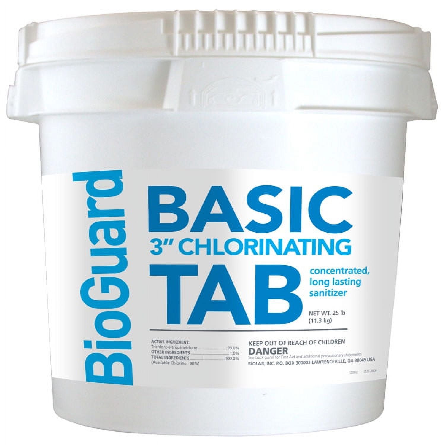 "BioGuard Basic 3"" Chlorine Tablets - 25lb Bucket for Pool ...