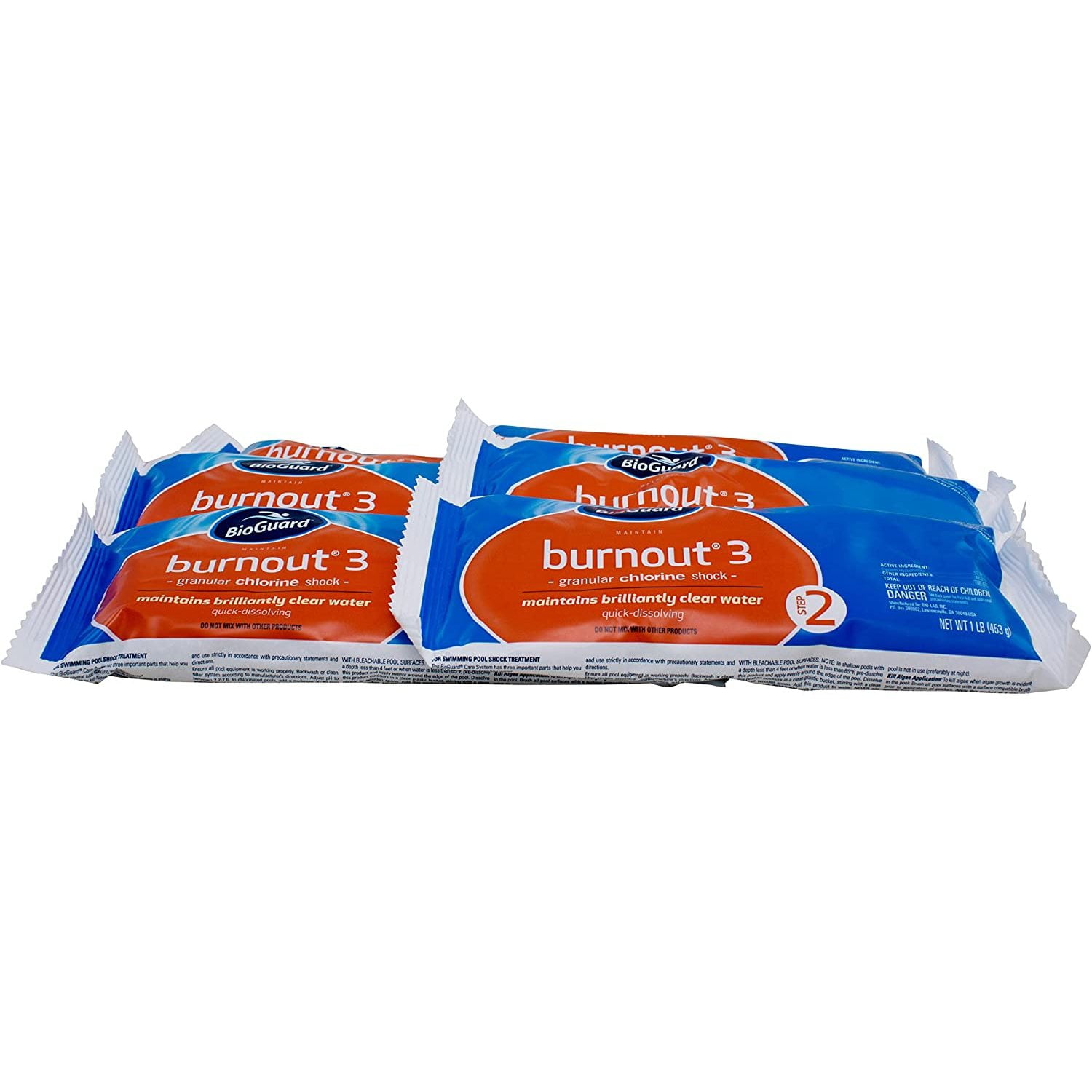 BioGuard Burnout 3 High-Powered Chlorine Shock, Quick-Dissolving ...