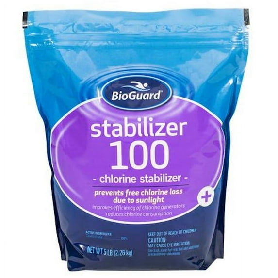 BioGuard Stabilizer 100 Granular Soluble 5lb - Chlorine Loss Preventer ...