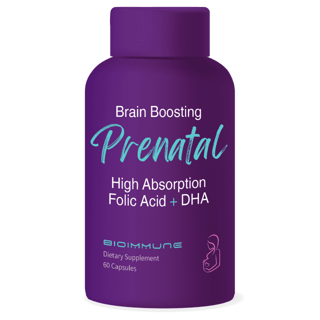 BioImmune Bio-Available Prenatal Vitamins for Women, Methylated Folate ...