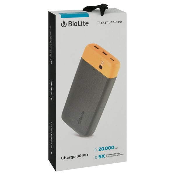 BioLite USB-C 20,000 mAh Charge 80 PD Portable Powerbank 1 ea - Walmart.com