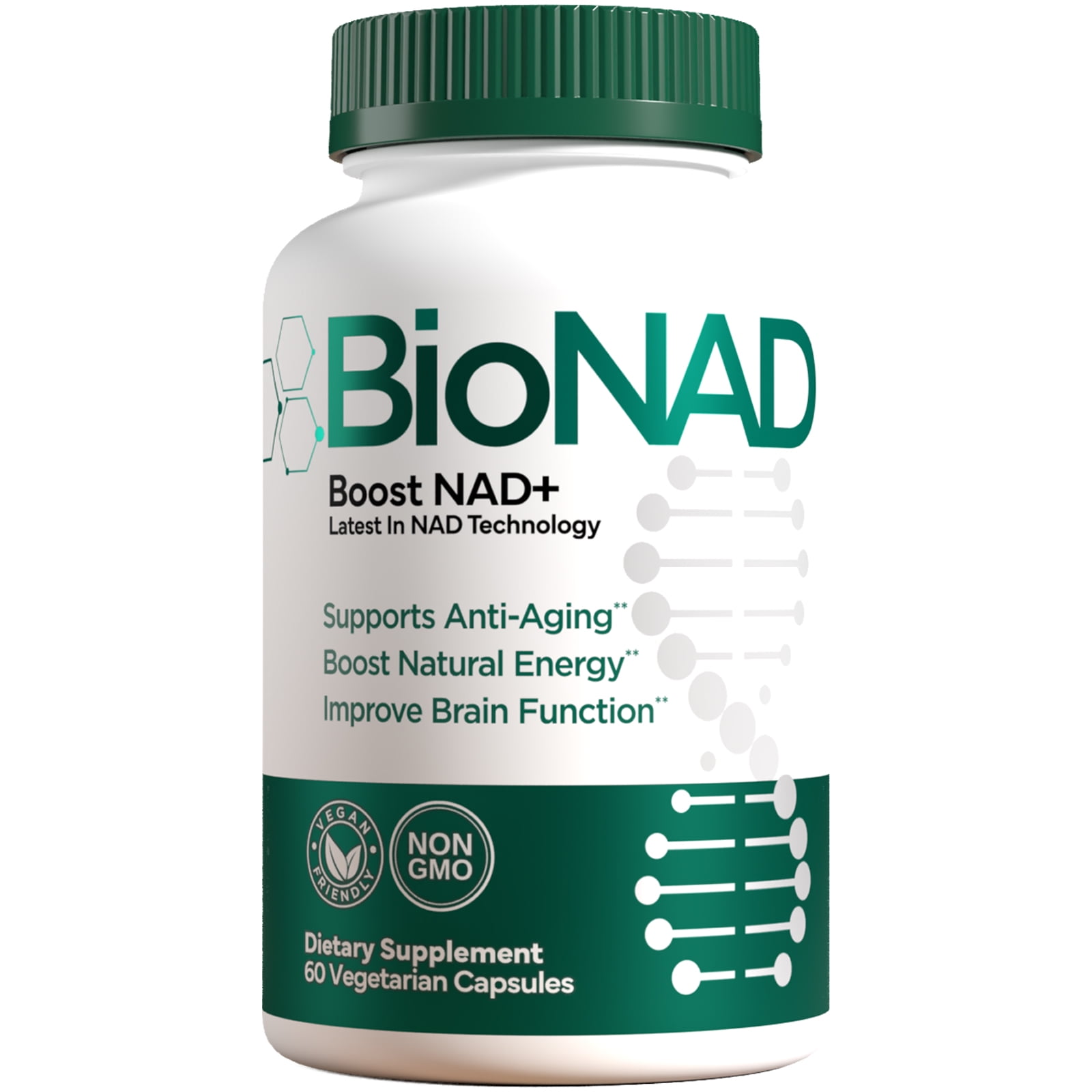 BioNAD3 Anti-Aging NAD+ Supplement, NRF2 Activator, 60 capsules ...