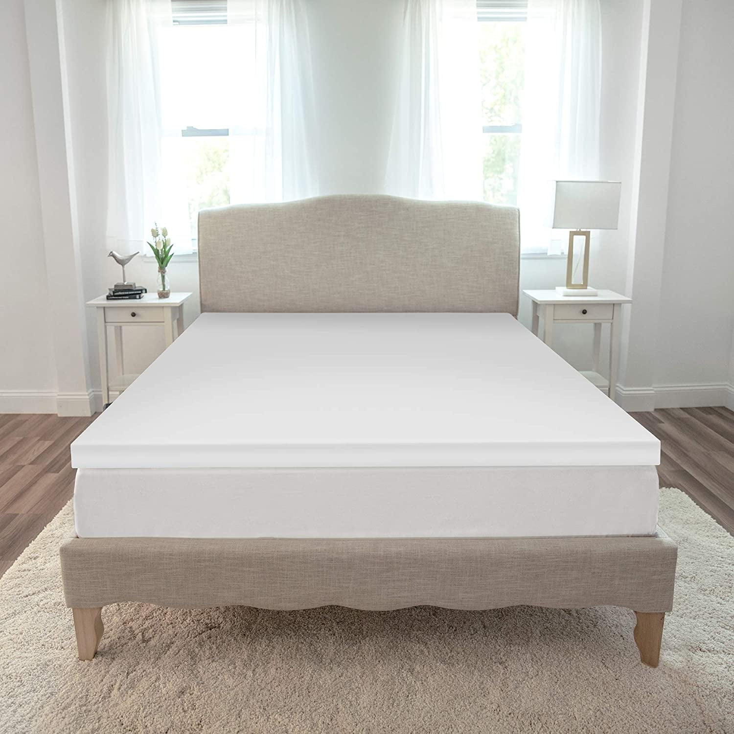 BioPEDIC 2-Inch Queen Size Mattress Topper, Essential Medium Plush ...