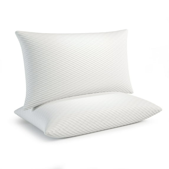 "BioPEDIC King Size Memory Foam Pillows, Pack of 2, Hypoallergenic, Non ...