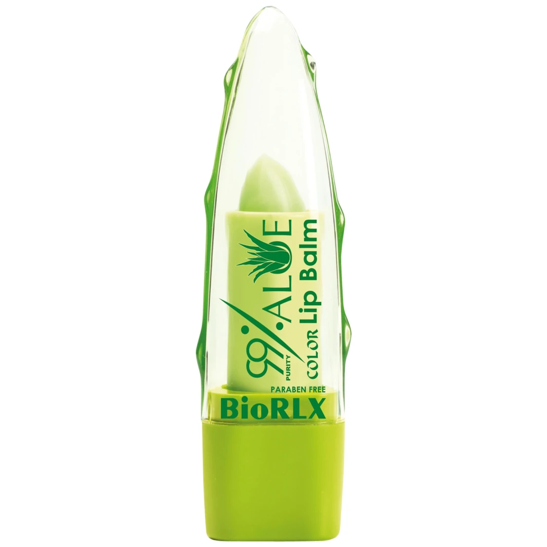 BioRLX 99% Purity Aloe Vera Lip Balm with Color(Tinted), Moisturizing ...
