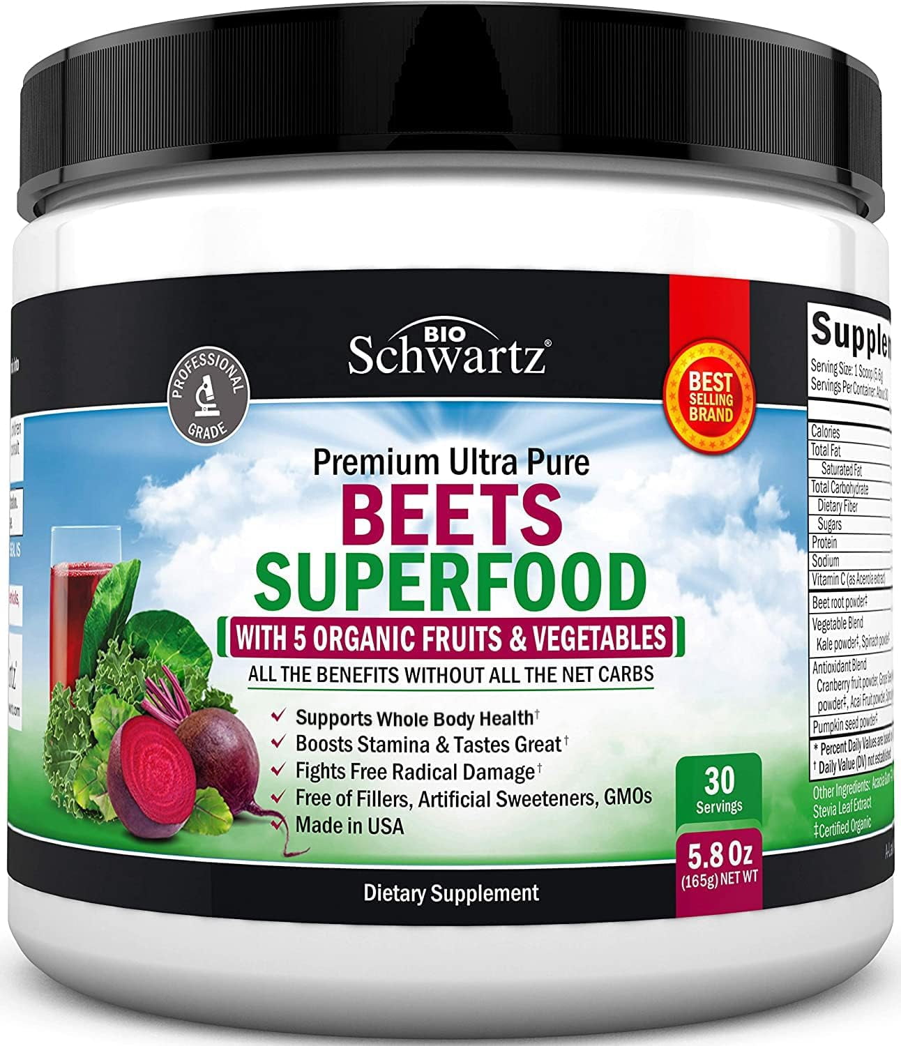 BioSchwartz Beets Superfood Powder with Vitamin C | Healthy Heart ...