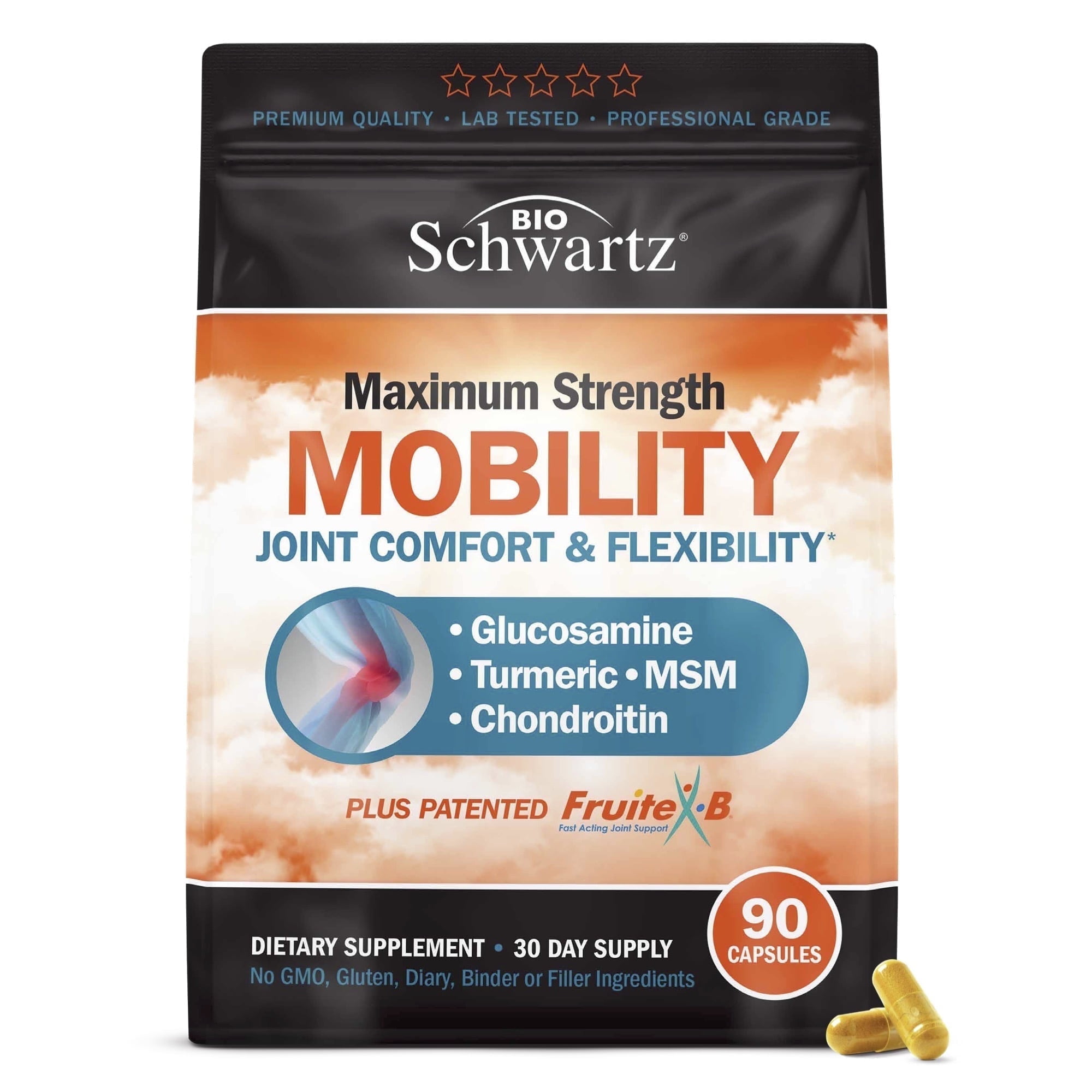 BioSchwartz Mobility Glucosamine MSM Supplement with Chondroitin and ...