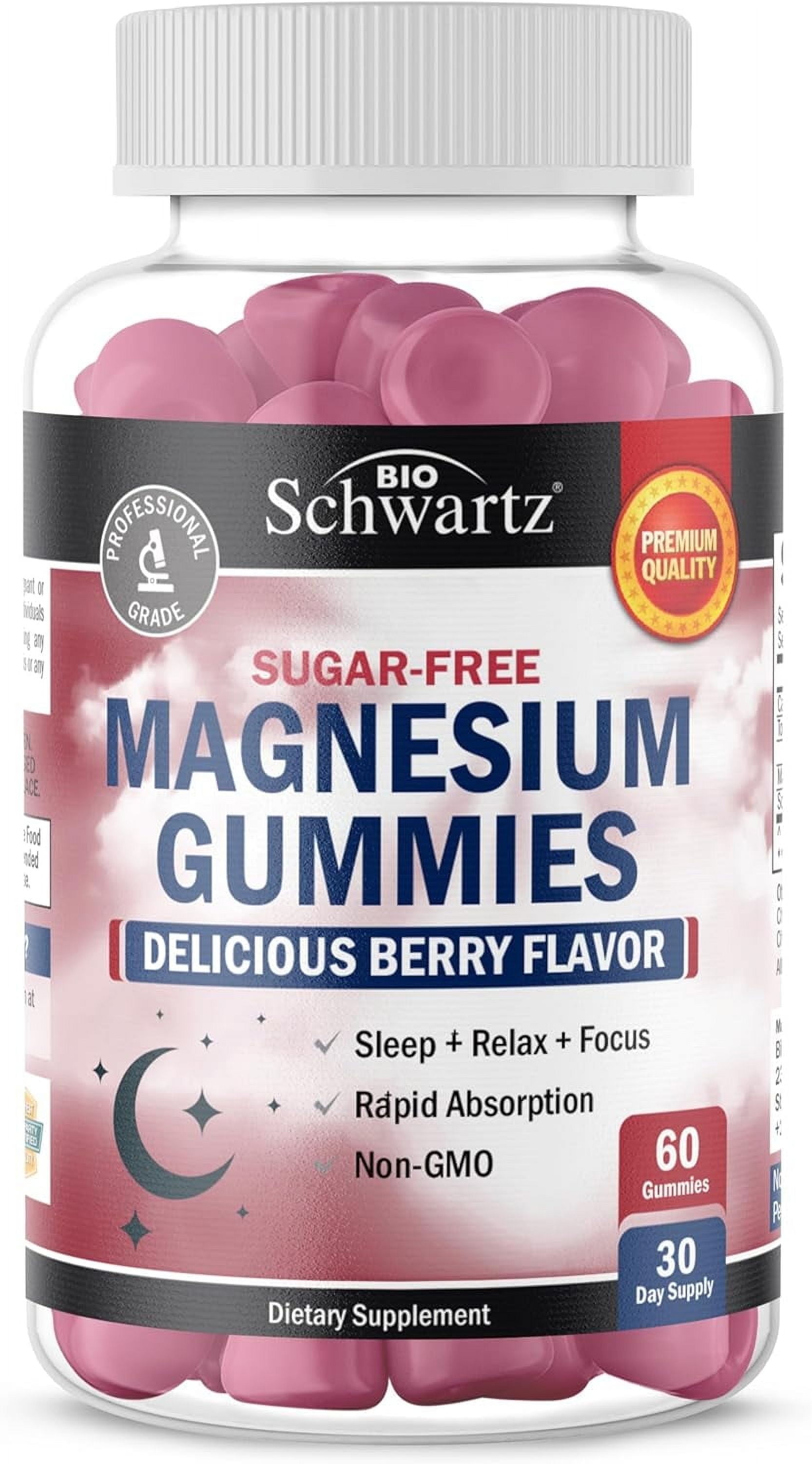 BioSchwartz Sugar-Free Magnesium Citrate Gummies for Sleep and ...