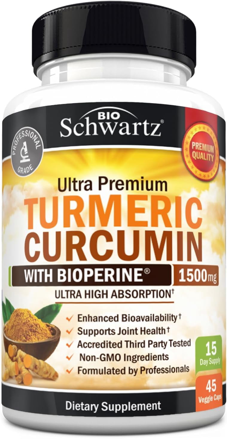 BioSchwartz Turmeric Curcumin with BioPerine 1500mg | Turmeric Capsules ...