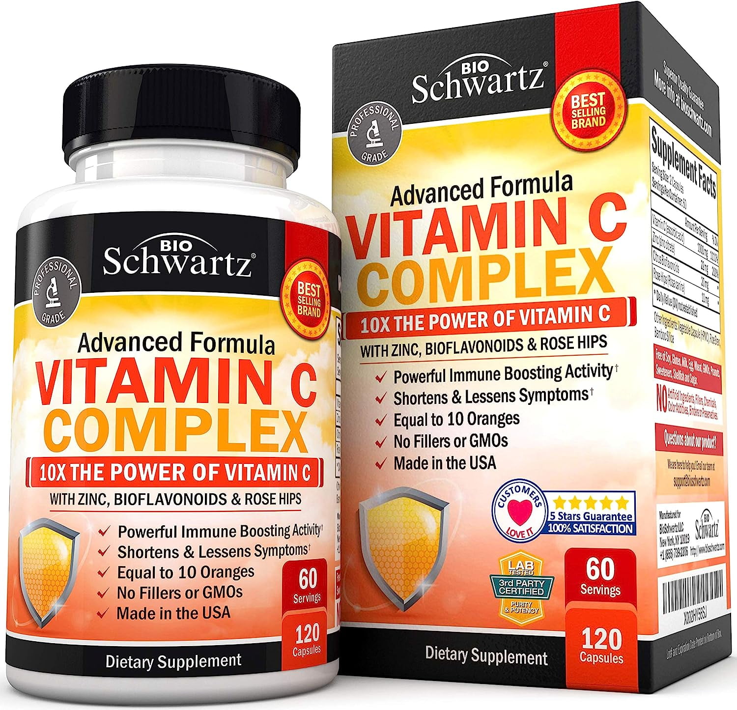 BioSchwartz Vitamin C Complex | Immune Support Supplement | Orange ...