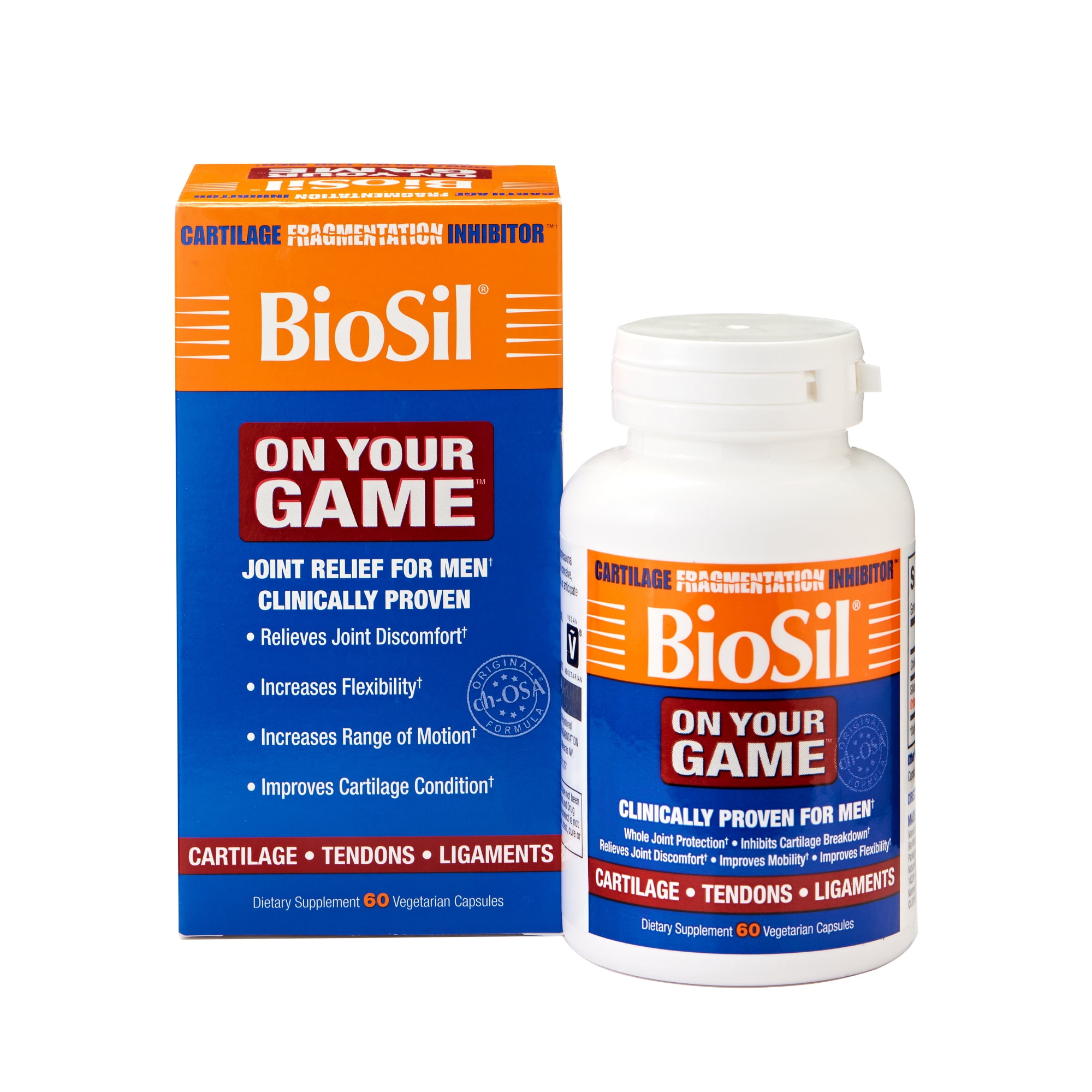 BioSil On Your Game - Bone & Joint Supplement for Men, Collagen ...