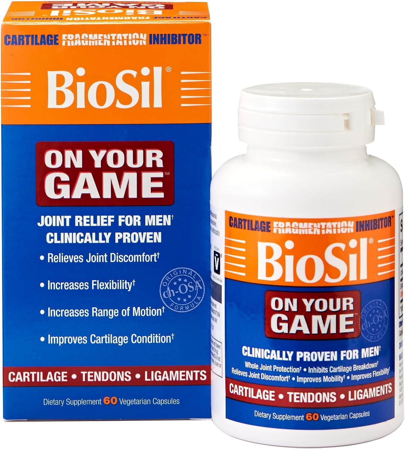 BioSil On Your Game - Bone & Joint Supplement for Men, Collagen Generator, 60 Capsules - Walmart.com