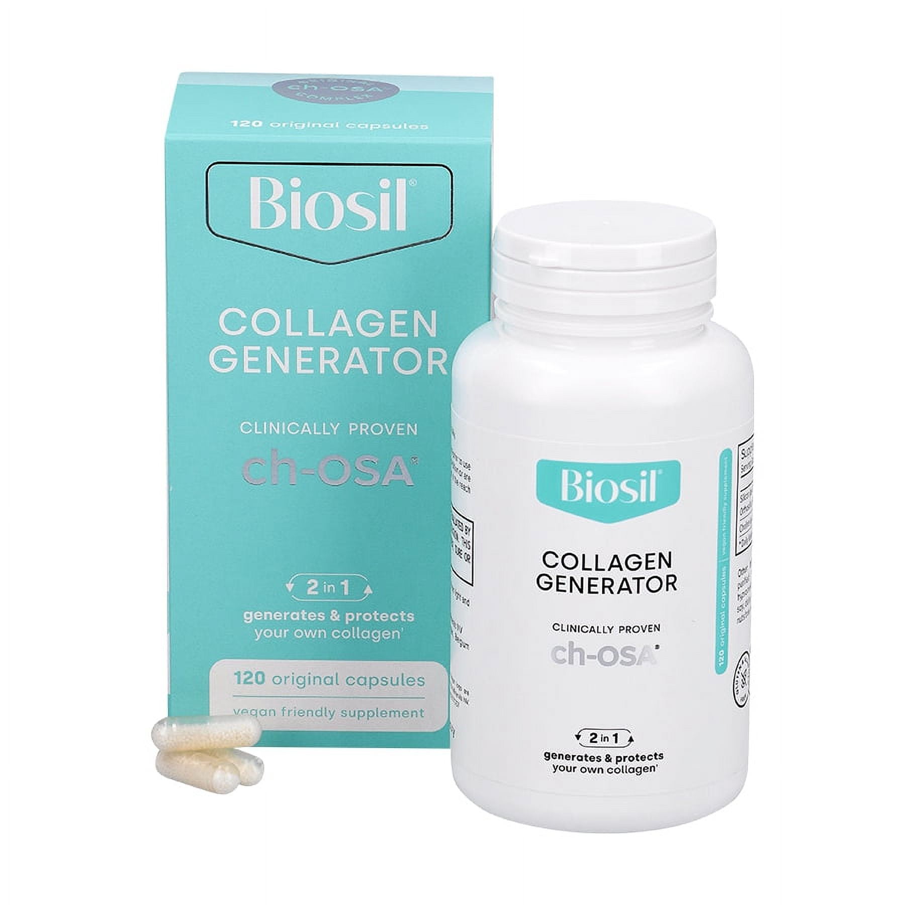 BioSil by Natural Factors, Hair, Skin, Nails, 120 Capsules - Walmart.com