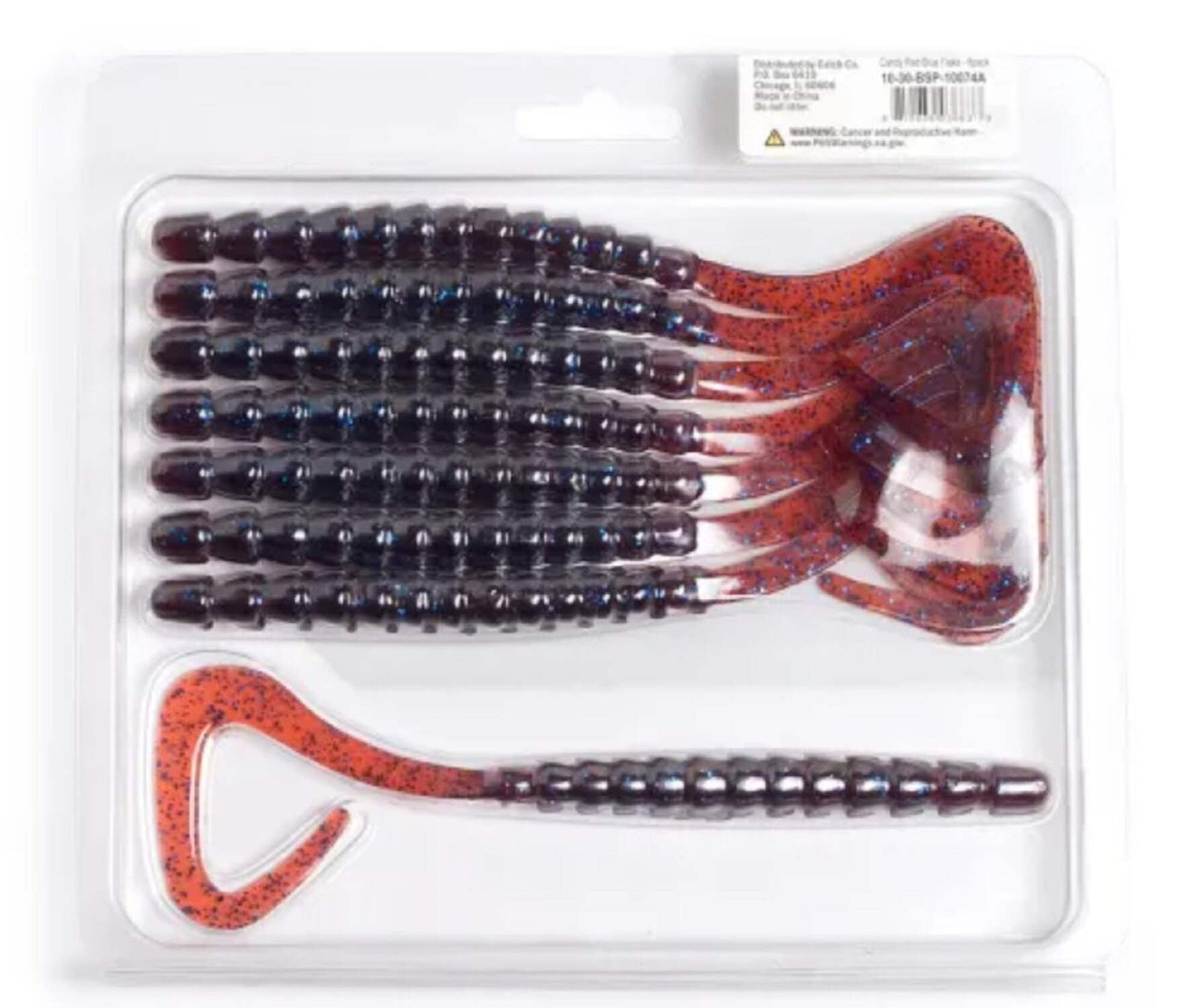 BioSpawn ExoRibbon Premium Bass Fishing Lure Worm - 7-in, 8 pk ...