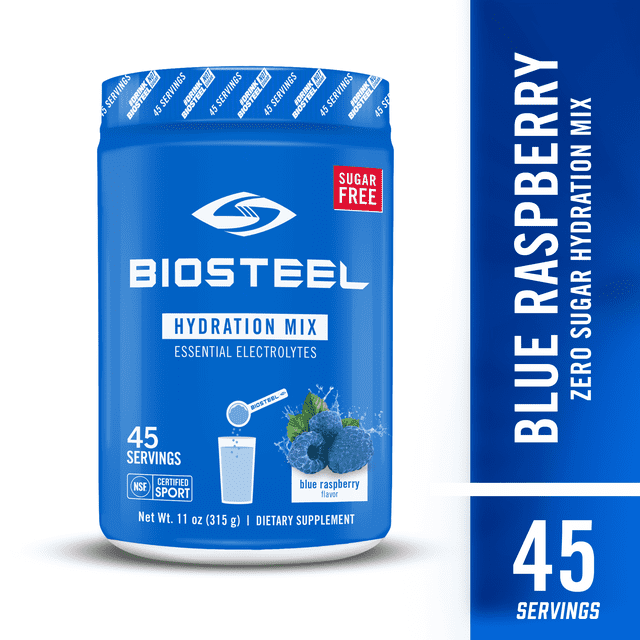 BioSteel Sugar-Free Hydration Mix, Essential Electrolytes, Blue ...