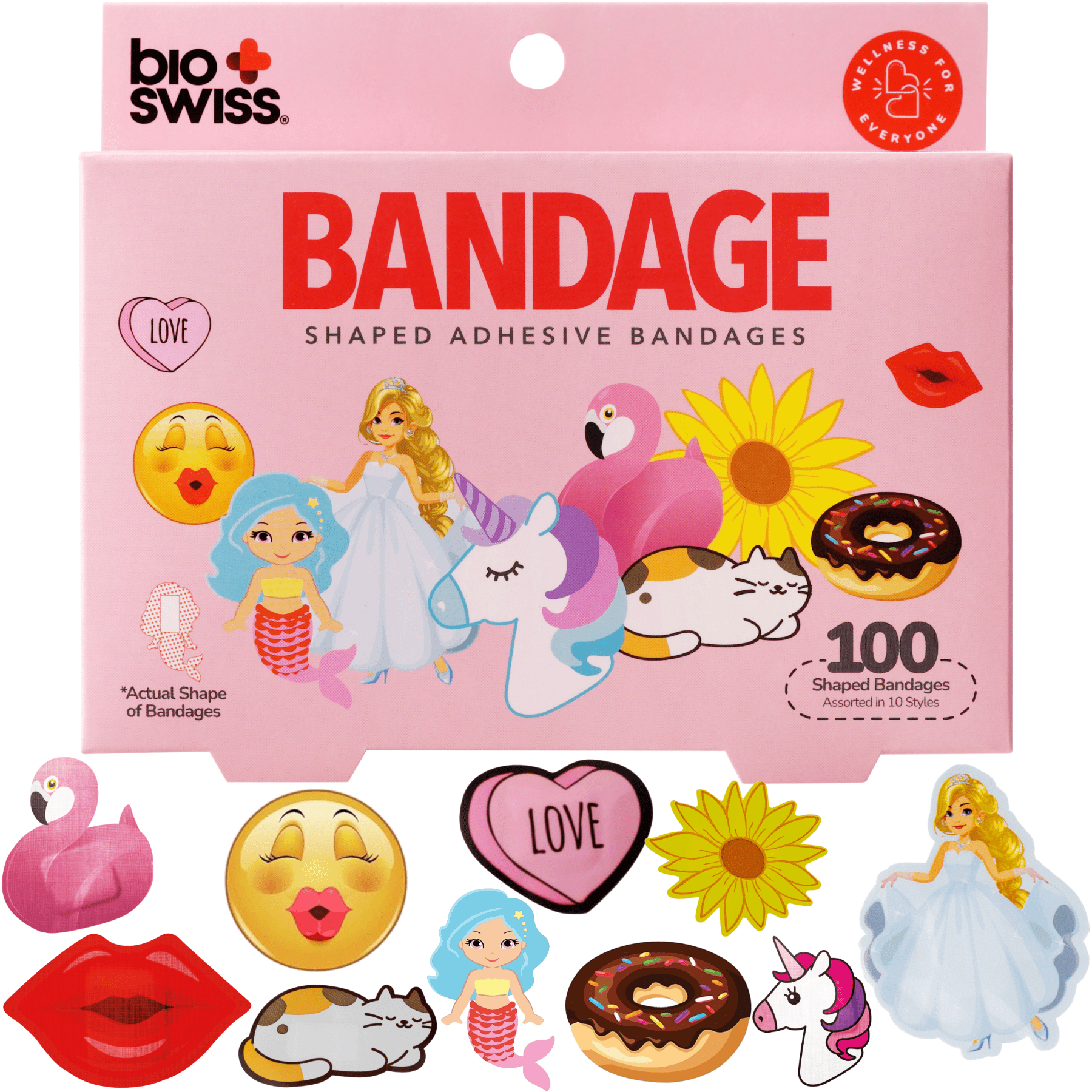 BioSwiss Bandages, Assorted Animal, Fun and Food Shaped Self Adhesive ...