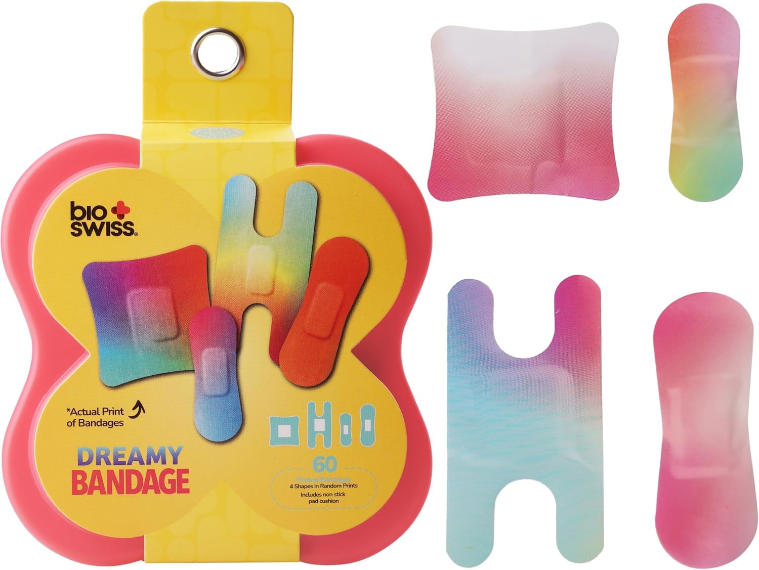 BioSwiss Bandages, Assorted Size Gradient Print Self Adhesive Bandage ...