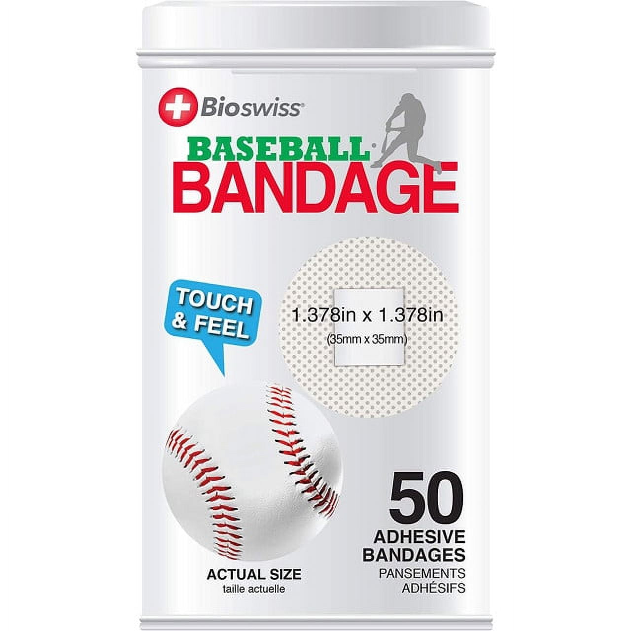 BioSwiss Bandages, Baseballs Shaped Self Adhesive Bandage, Latex Free ...
