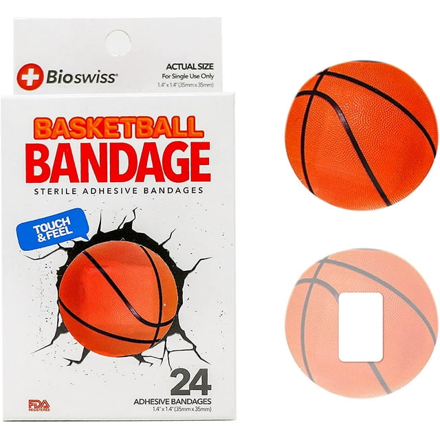 BioSwiss Bandages, Basketball Shaped Self Adhesive Bandage, Latex Free ...
