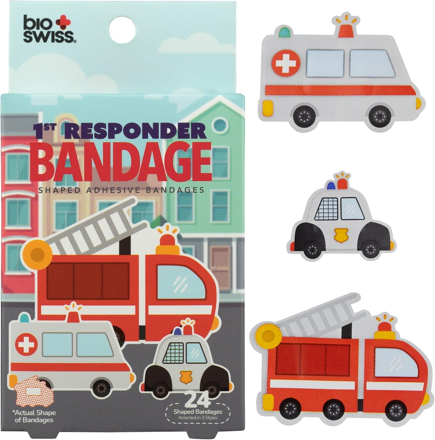 BioSwiss Bandages, First Responders Shaped Self Adhesive Bandage, Latex ...