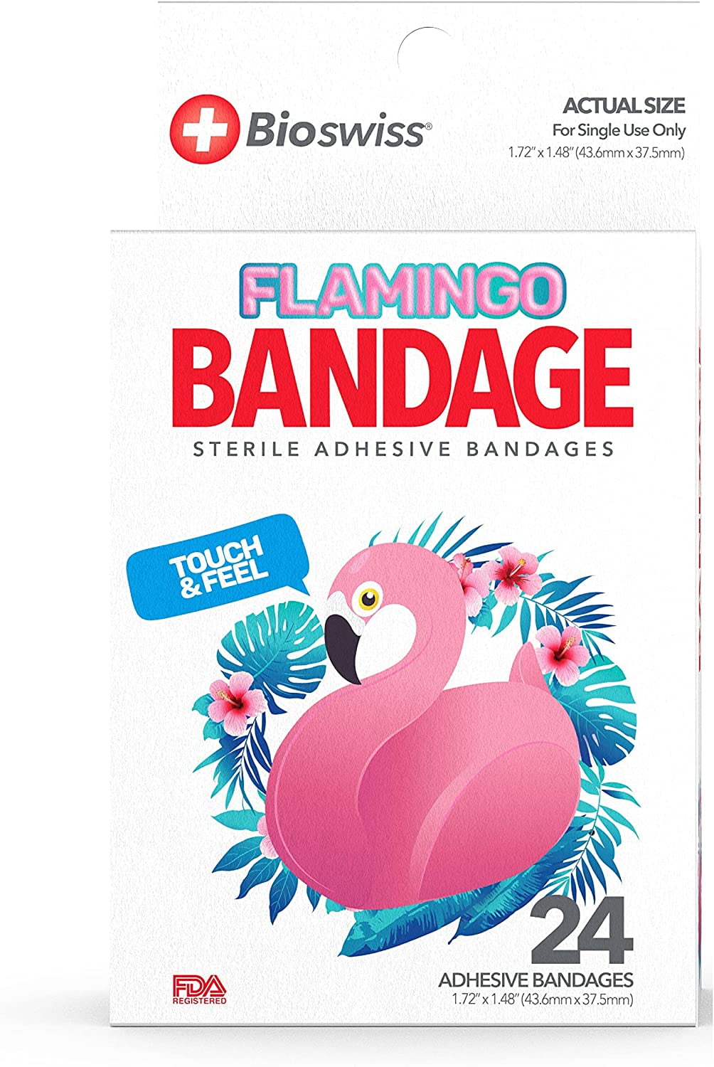BioSwiss Bandages, Flamingo Shaped Self Adhesive Bandage, Latex Free ...