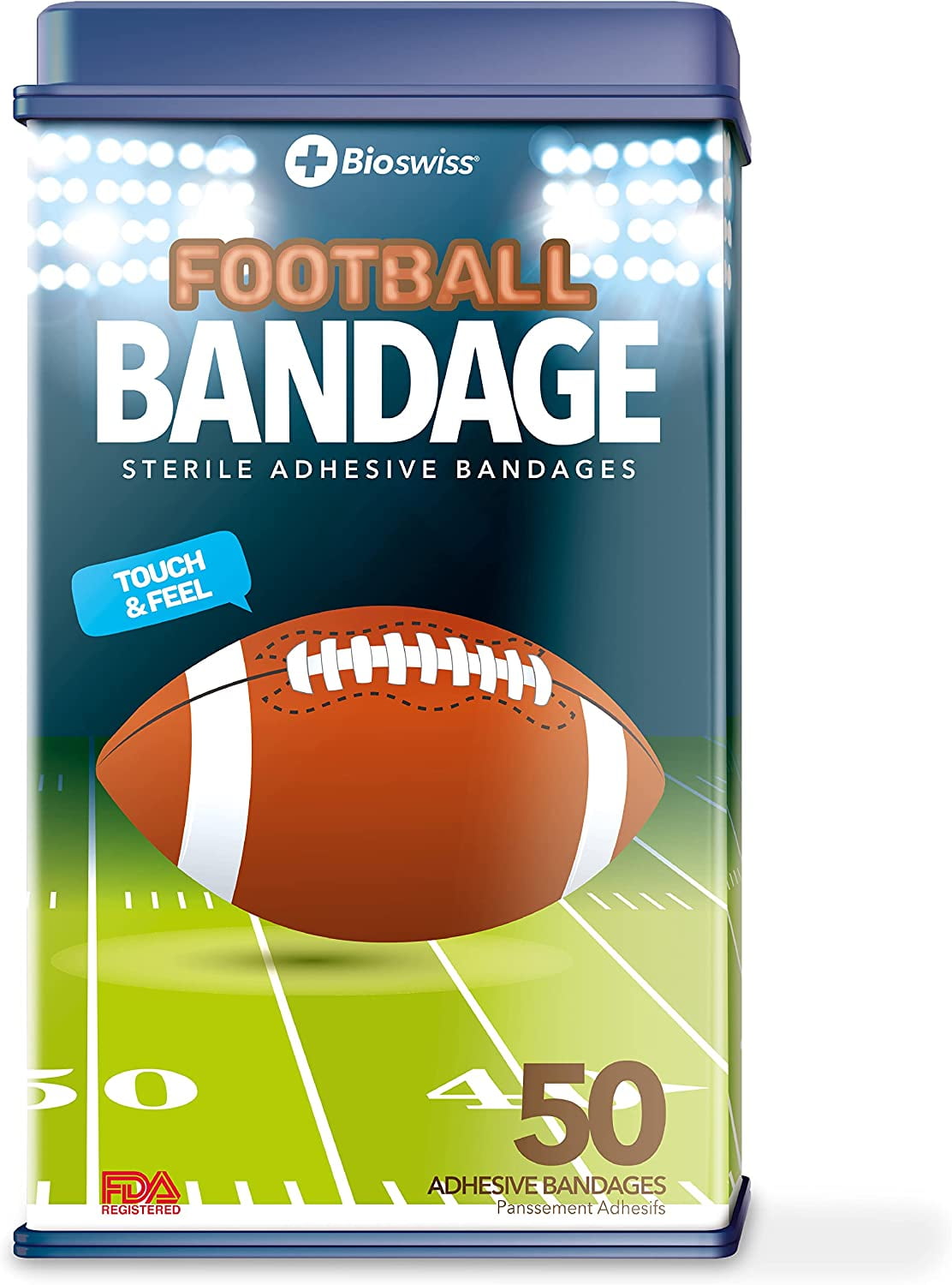 BioSwiss Bandages, Football Shaped Self Adhesive Bandage, Latex Free ...