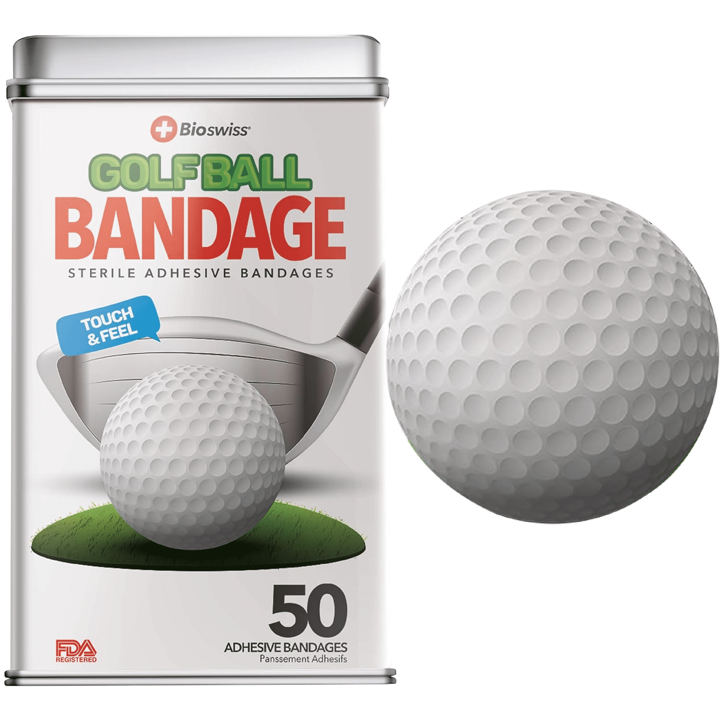 BioSwiss Bandages, Golf Ball Shaped Self Adhesive Bandage, Latex Free ...