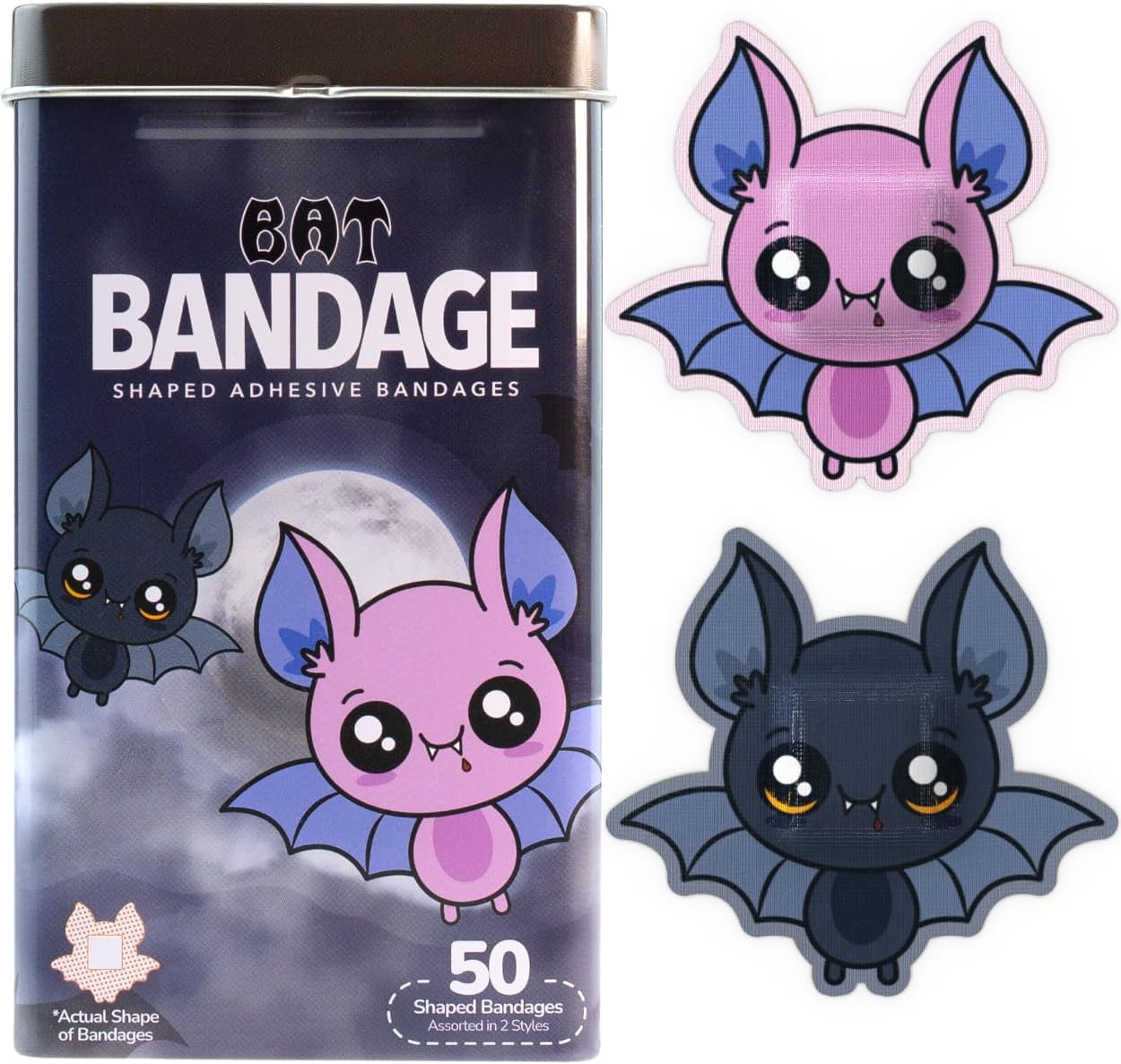 BioSwiss Bandages, Halloween Bat Shaped Self Adhesive Bandage, Latex ...