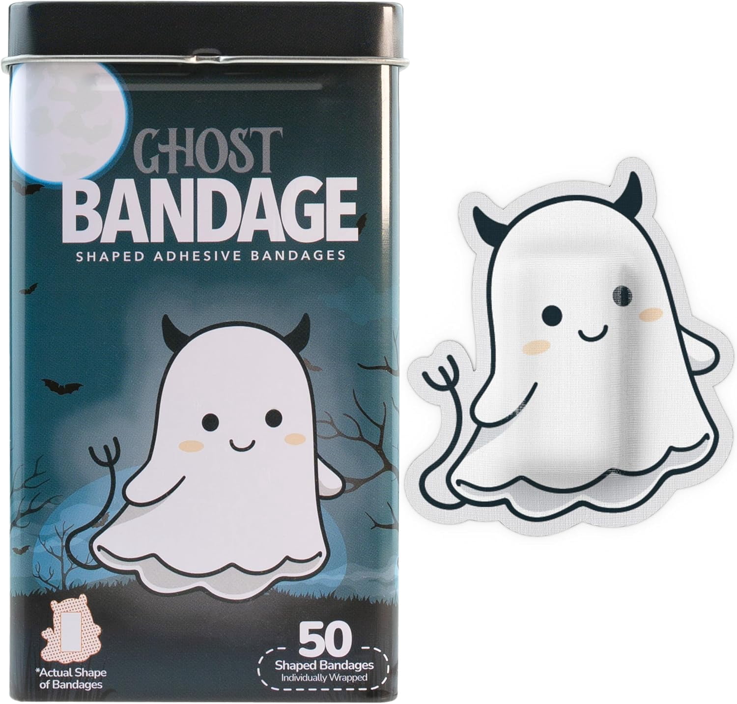 BioSwiss Bandages, Halloween Ghost Shaped Self Adhesive Bandage, Latex ...