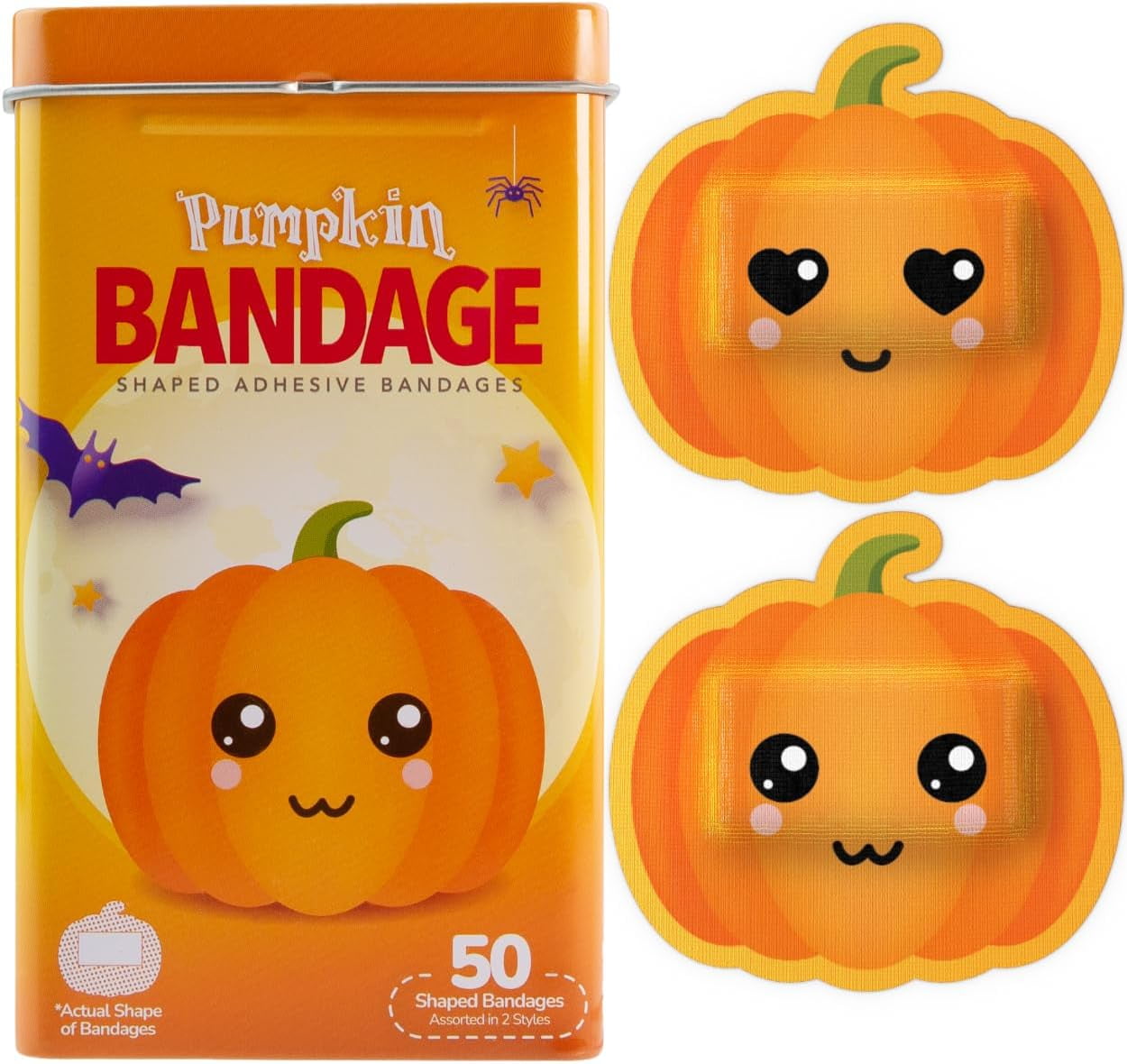 BioSwiss Bandages, Halloween Pumpkin Shaped Self Adhesive Bandage ...