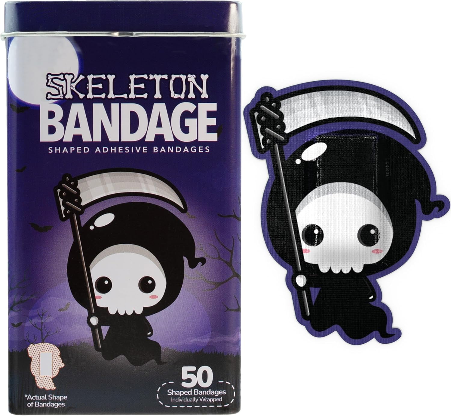 BioSwiss Bandages, Halloween Skeleton Shaped Self Adhesive Bandage ...