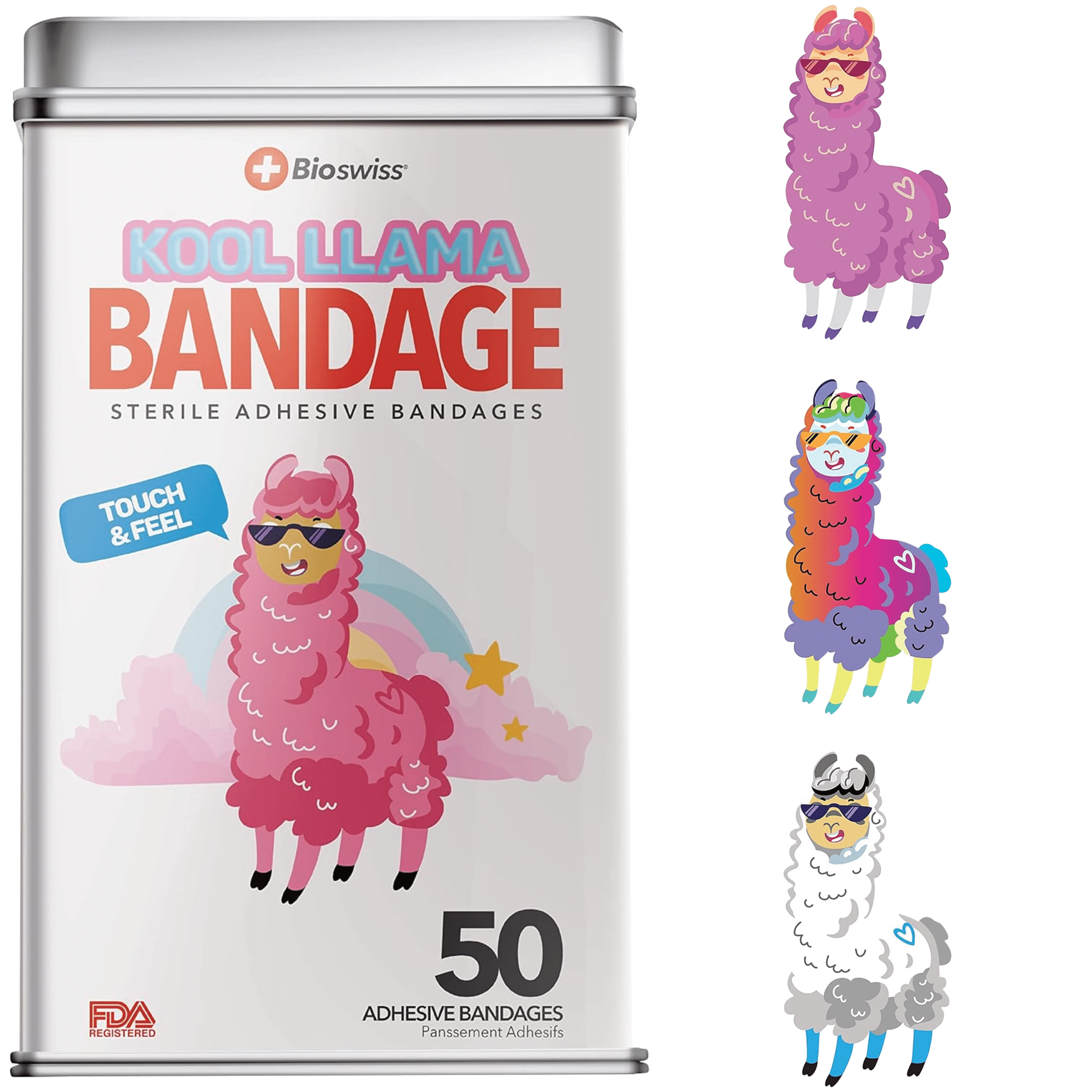 BioSwiss Bandages, Llama Shaped Self Adhesive Bandage, Latex Free ...