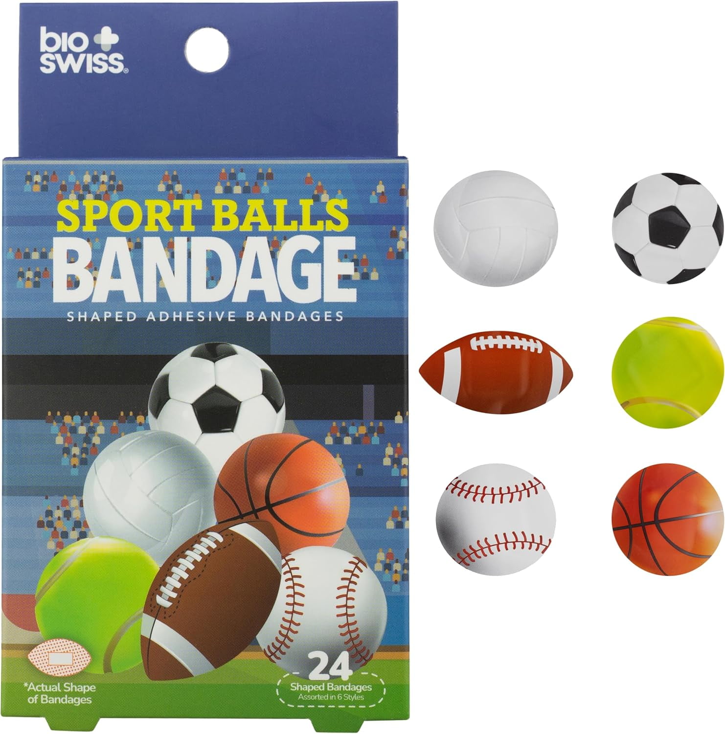 BioSwiss Bandages, Sports Balls Shaped Self Adhesive Bandage, Latex ...