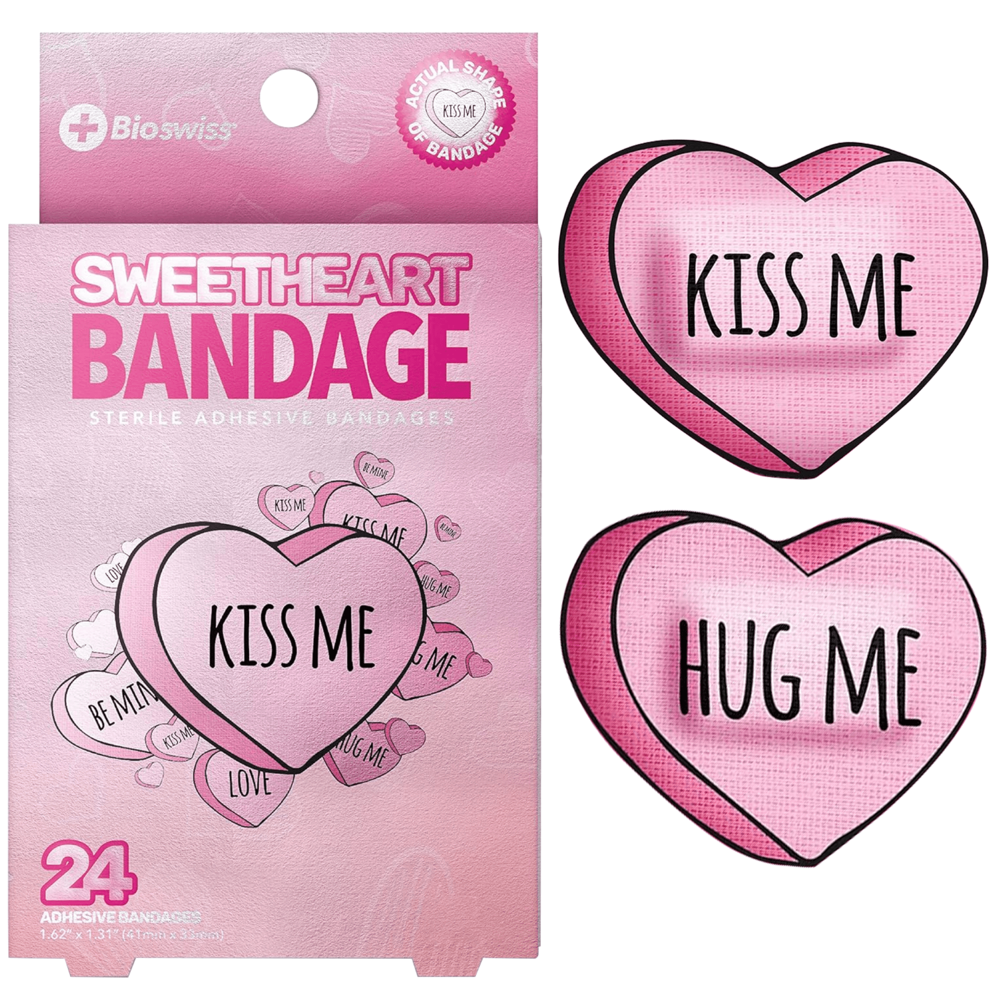 BioSwiss Heart Shaped Bandages, Self Adhesive, Latex Free, Sterile ...